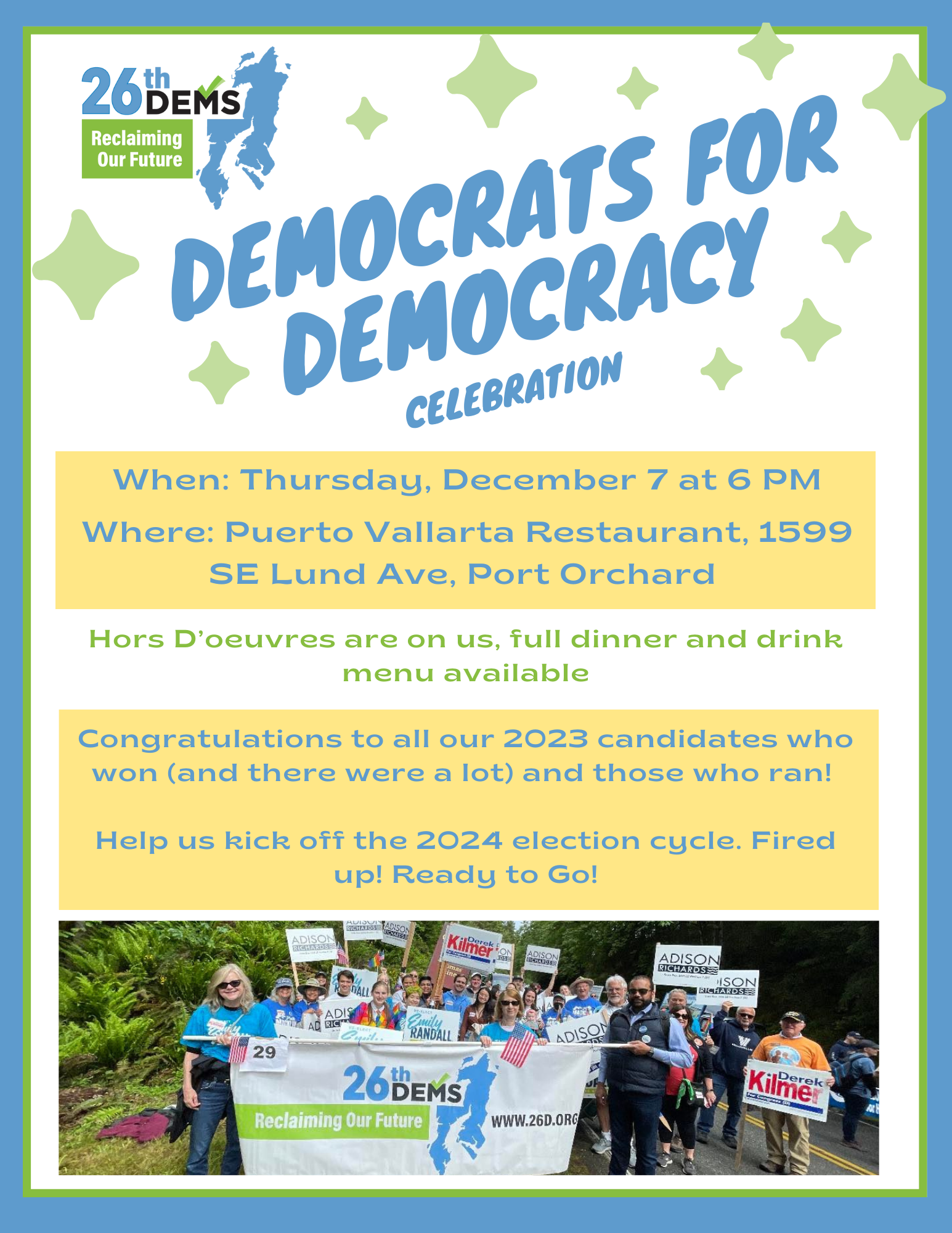 Democrats for Democracy Celebration! | WA 26th Legislative District ...
